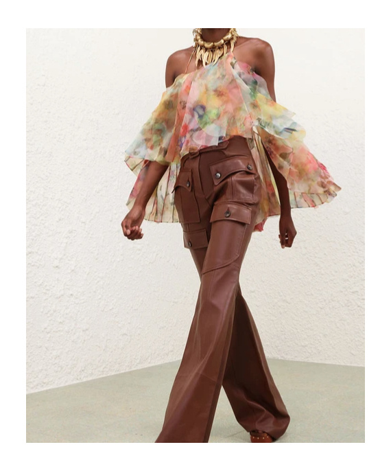 ZIMMERMANN Zimmermann Luna Ruffled Off-Shoulder Top